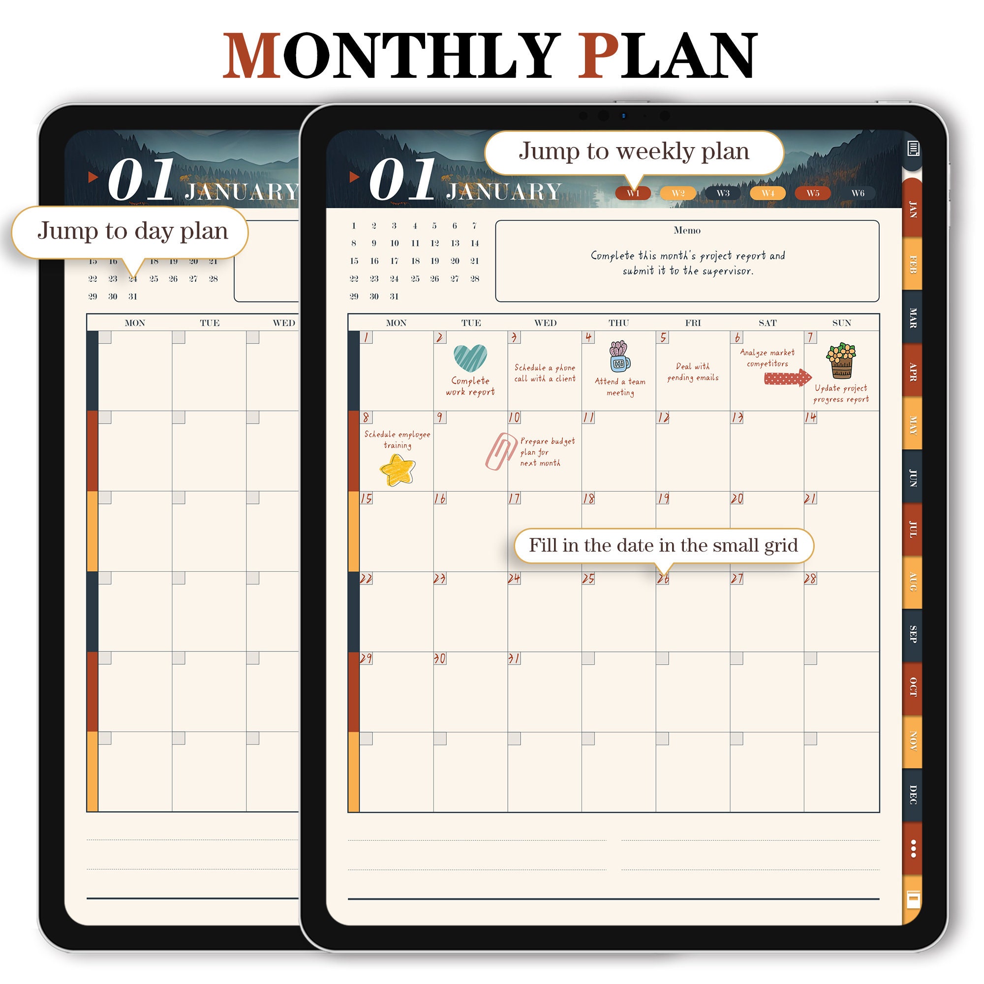 Goodnotes Planner, Minimalist Digital Planner,undated Planner, Daily ...