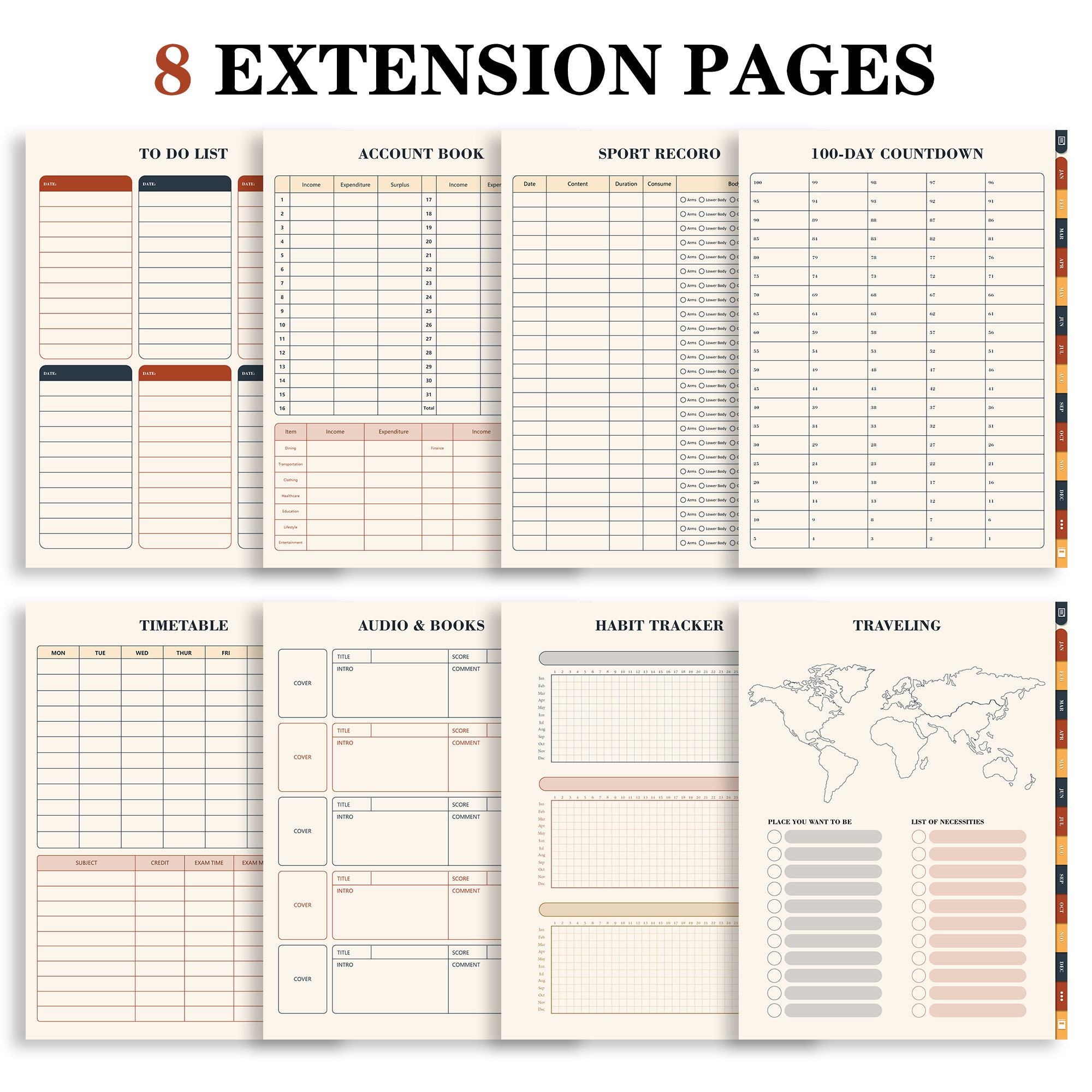 Goodnotes Planner, Minimalist Digital Planner,undated Planner, Daily ...