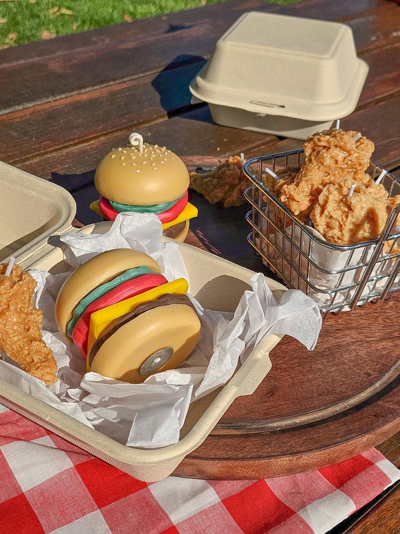 Fried Chicken Candle, Realistic Food Unique Cute Funny Candles Gift ...