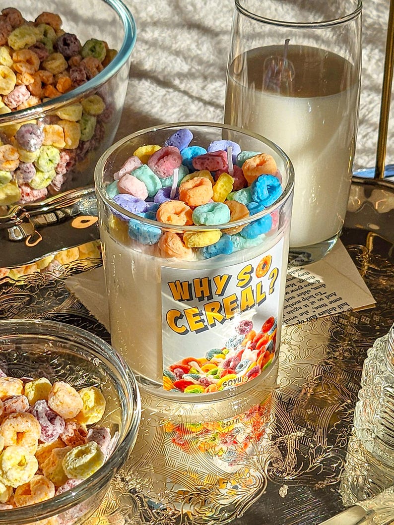 Why so Cereal? Candle Fun Breakfast Cereal Bowl Cafe Breakfast Scented ...