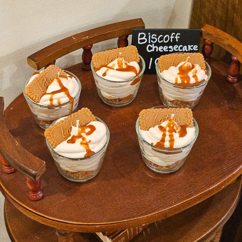 Biscoff Lotus Biscuit Cheesecake Jar Candle Handmade Soy Beeswax ...