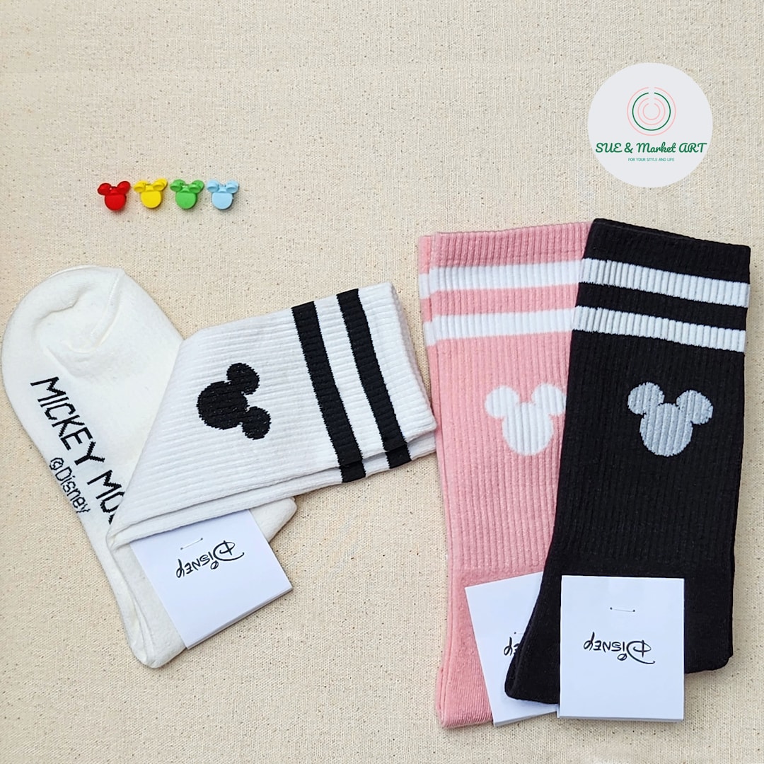 Mickey Point Crew Daily Socks - Etsy