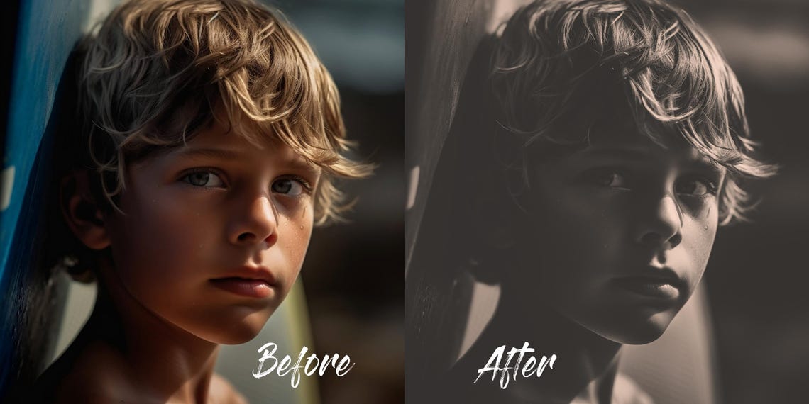 35 Black & White Portraits Presets for Desktop and Mobile Lightroom ...