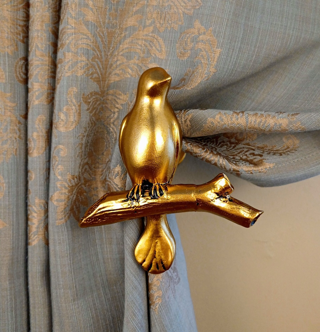 Elegant Curtain Holdback: Decorative Polyurethane Tieback With Hooks - Etsy