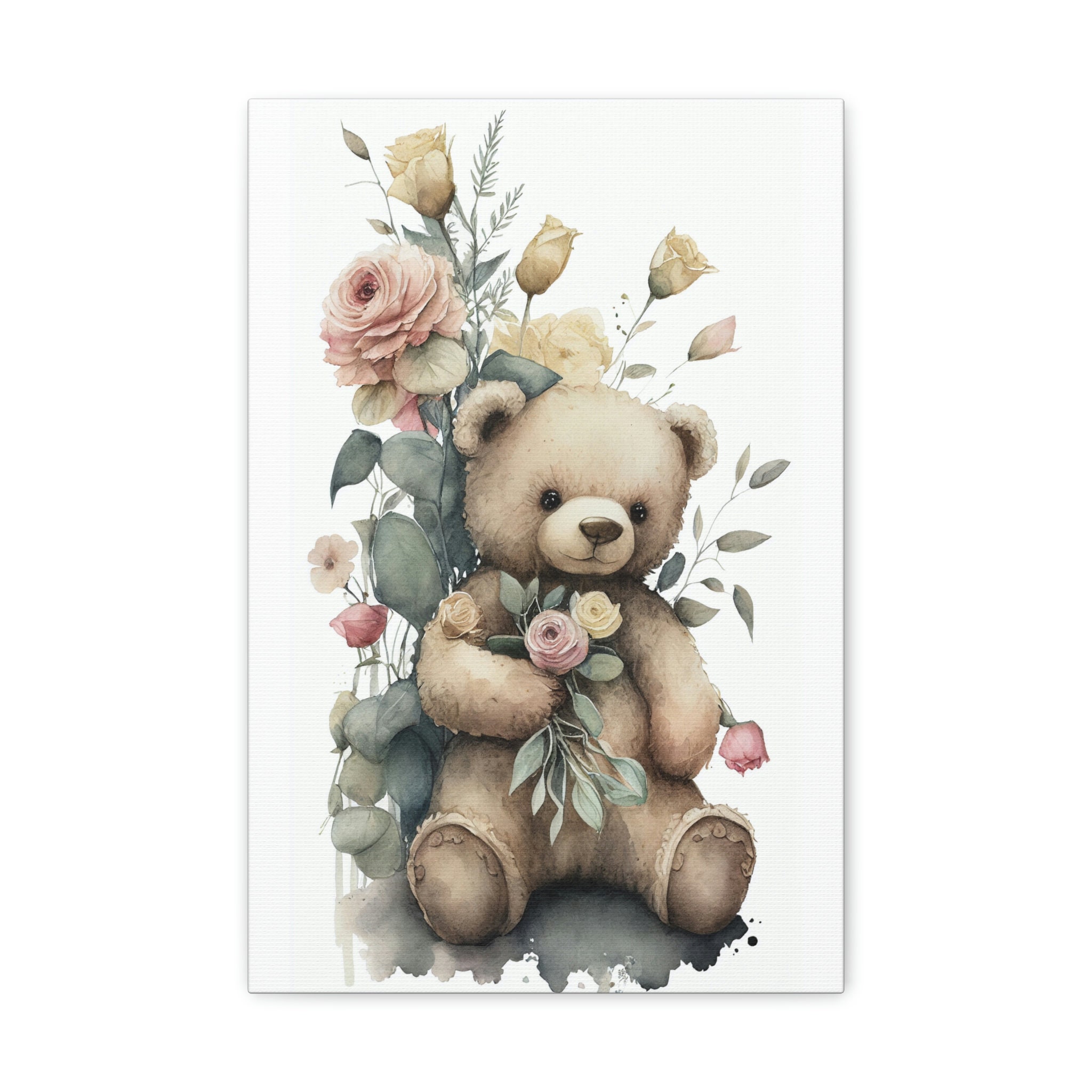 Teddy Bears With Roses Drawings