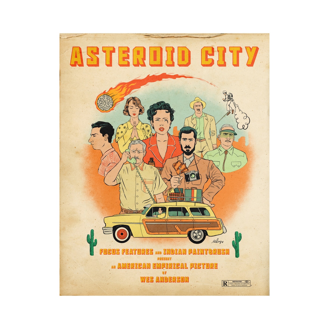 Asteroid City Movie Poster, Wes Anderson Film - Etsy