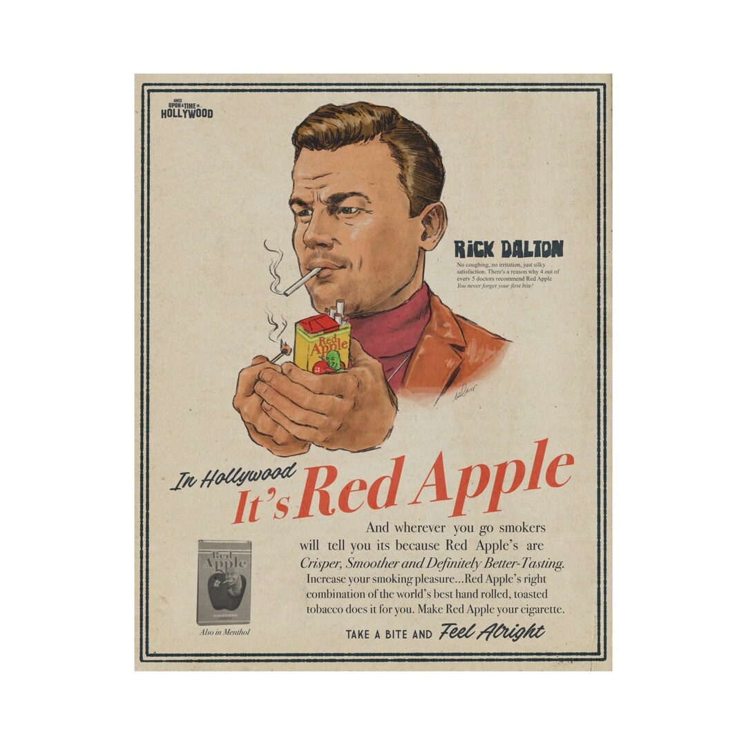 Red Apple Cigarettes, Once Upon A Time in Hollywood, Rick Dalton ...