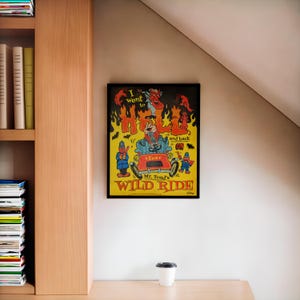 Mr. Toads Wild Ride Disneyland Vintage Style Poster, I Went to Hell and ...