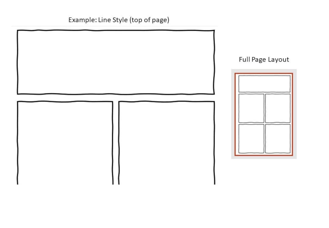 Comic Book Template Frame (hand Drawn Frames-style) 3 - Etsy