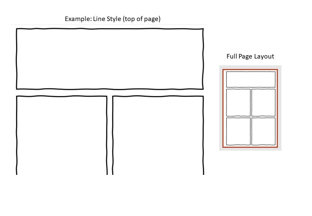 Comic Book Template Frame (hand Drawn Frames-style) 3 - Etsy