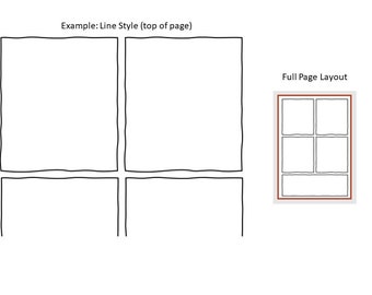 Comic Book Template Frame (hand Drawn Frames-style) 3 - Etsy UK