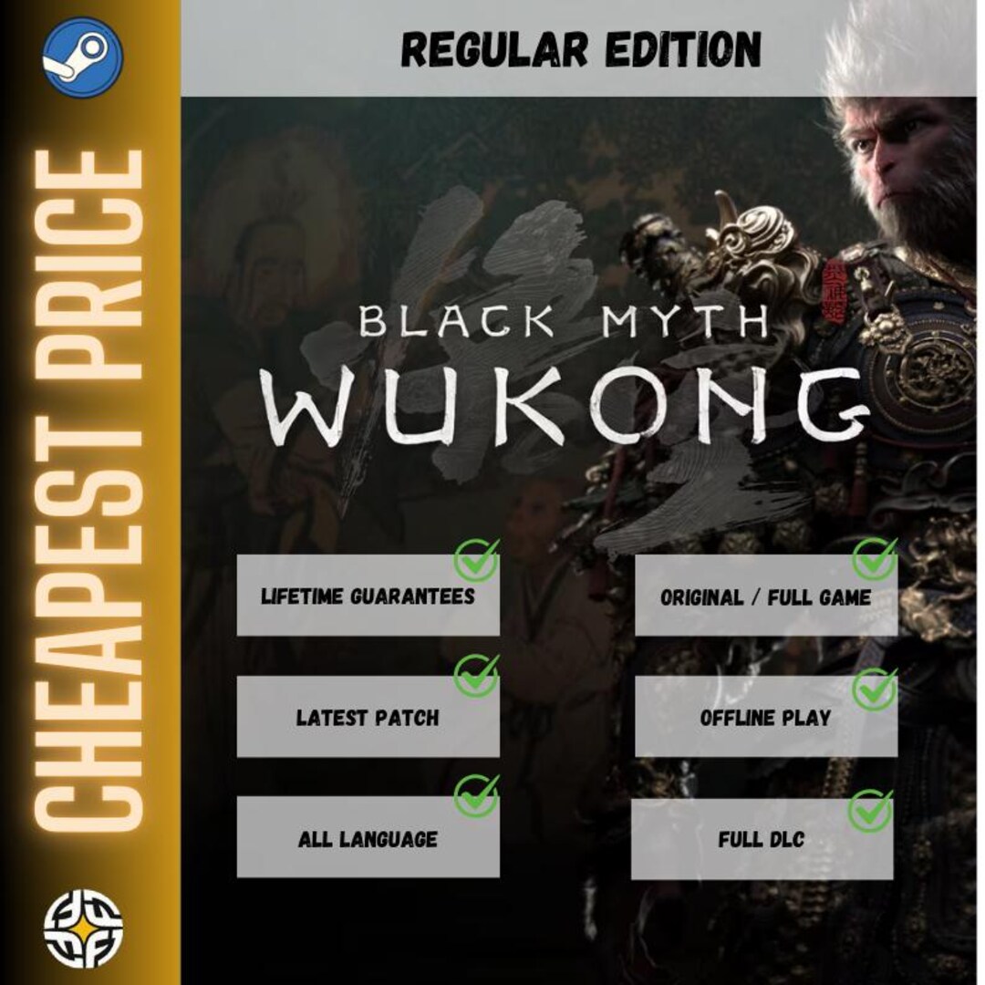 Black Myth: Wukong FULL DLC World Wide All Languages Steam Offline Not ...
