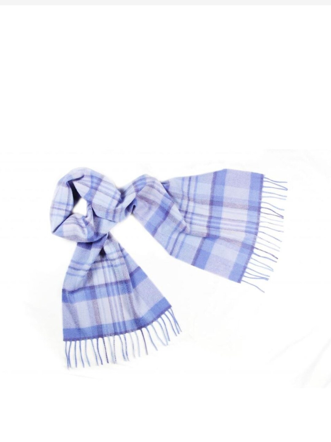 Blue Check 100% Cashmere Scarf Soft, Luxurious Comfort Lona Scott - Etsy UK