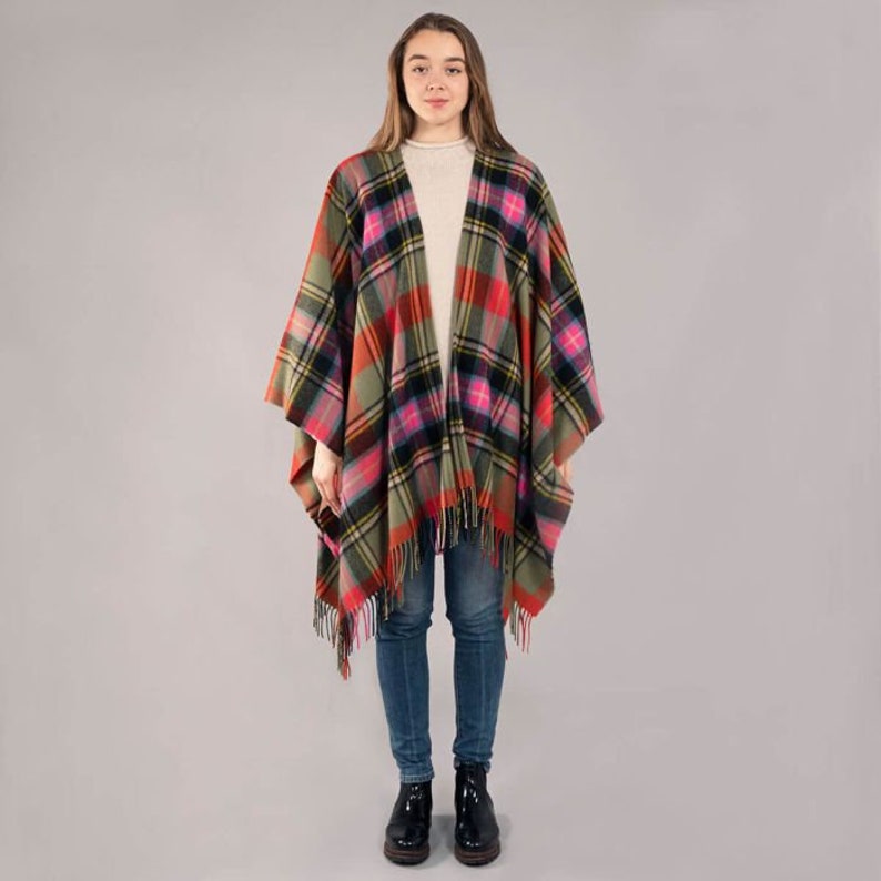 Alice Bruce of Kinnaird Ancient Tartan 100% Lambswool Serape With ...