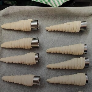 Set of 20 Stainless Steel Cornet Molds – 12 Cm Cone Shaped Dessert ...