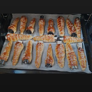 Set of 20 Stainless Steel Cornet Molds – 12 Cm Cone Shaped Dessert ...