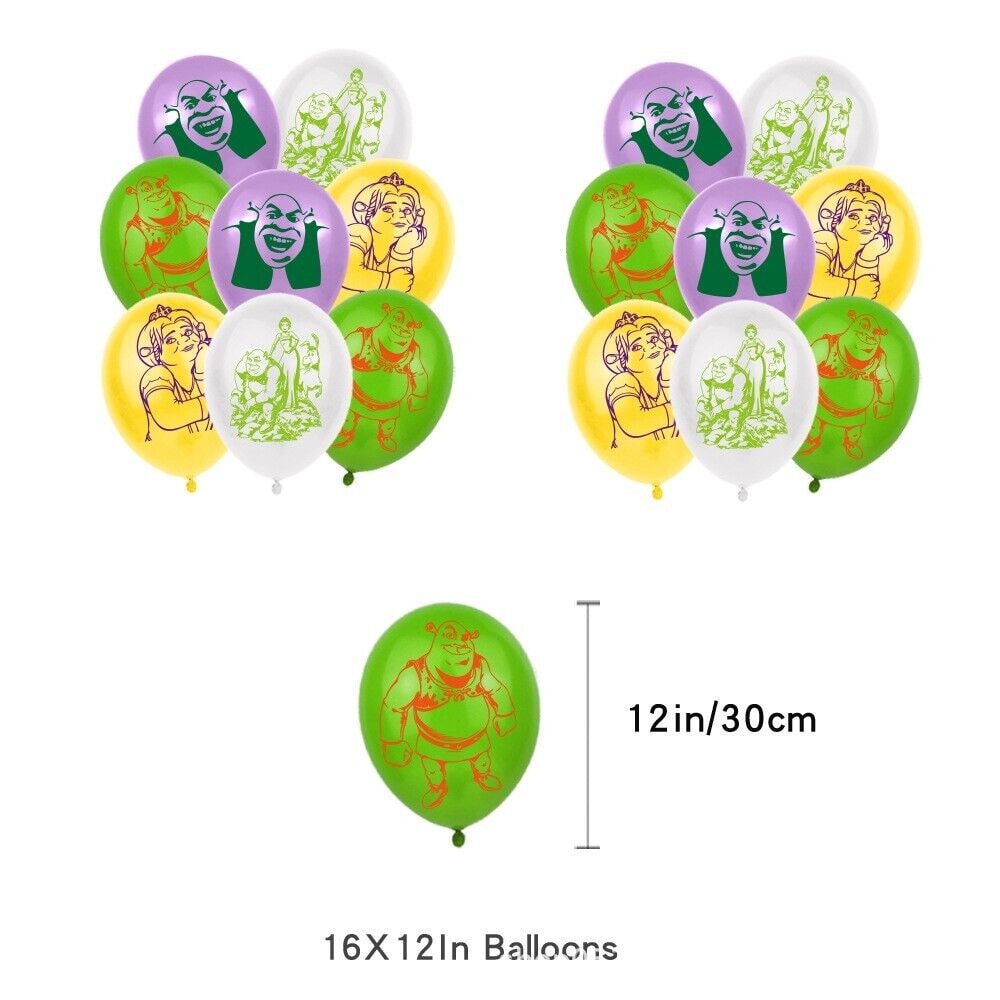 Shrek Birthday Party Supplies Banner Balloons Birthday Party Set ...