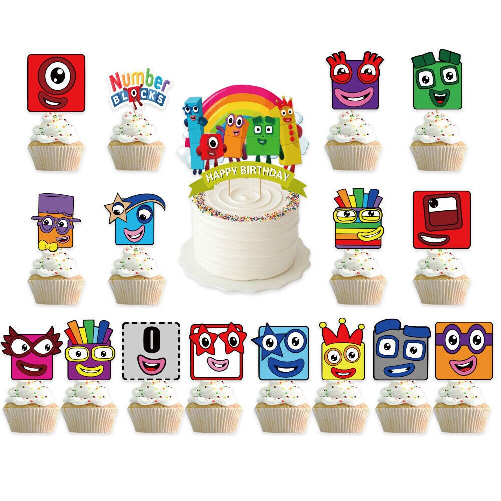 Numberblocks Birthday Party Supplies Banner Balloons Toppers Party Set ...