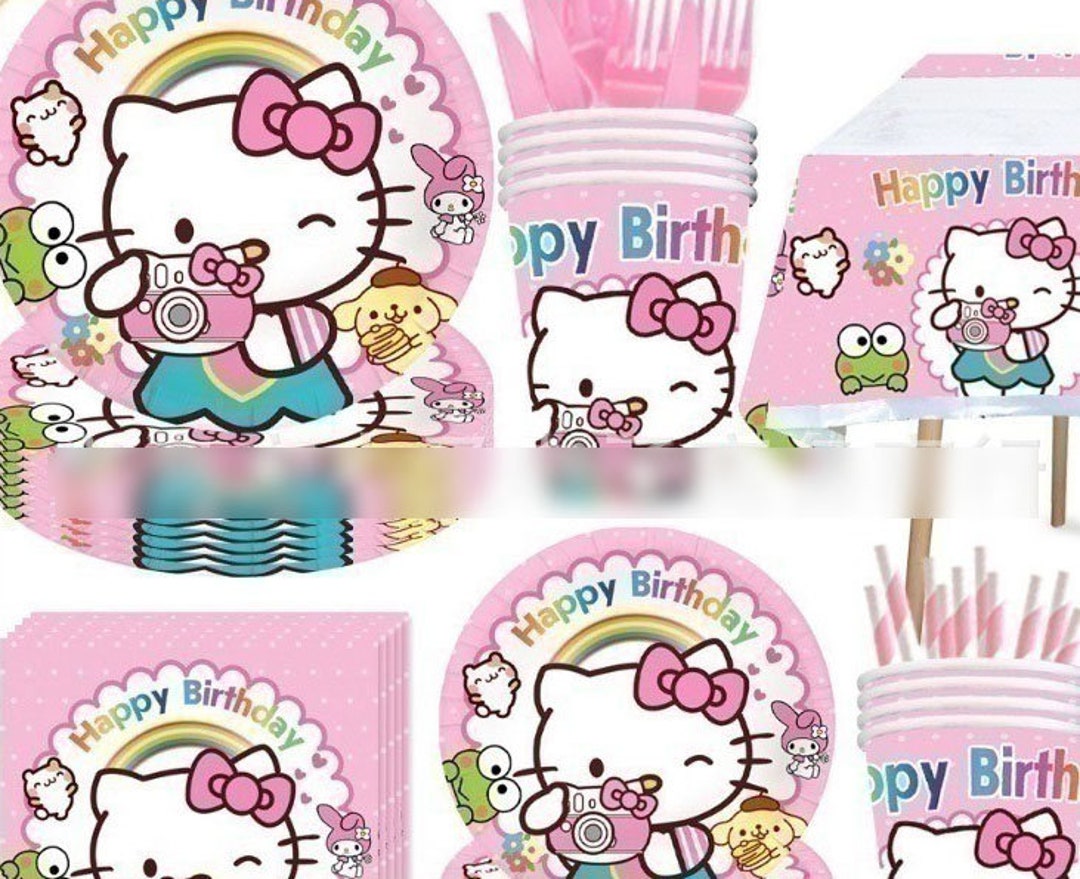 82pcs Hello Kitty Street Birthday Party Supplies Banner Balloons Set ...