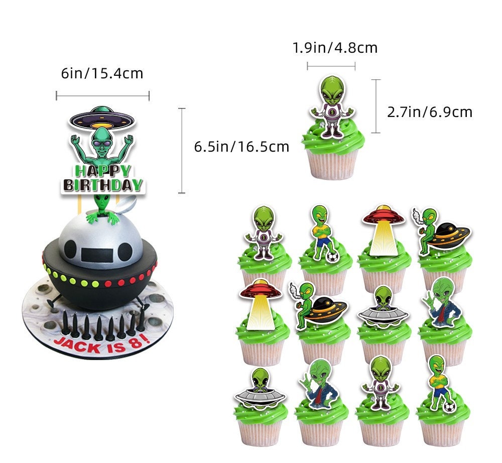 Alien Spaceship Birthday Party Supplies Banner Balloons Party - Etsy