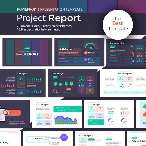 Unique Editable Project Report Powerpoint Presentation - Etsy