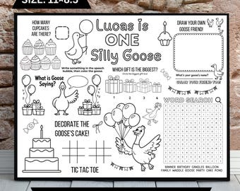 One Silly Goose Coloring Page, One Silly Goose Birthday, Goose Birthday ...