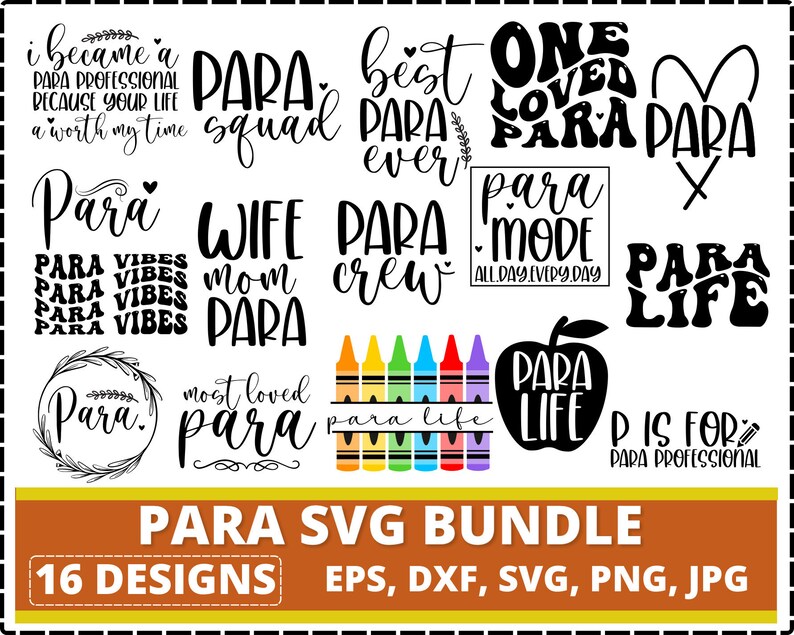 Para SVG Bundle | Paraprofessional SVG | Teacher Assistant Svg | School ...