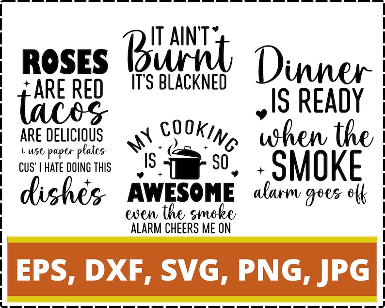 Funny Dish Towel Sayings Svg Bundle, Kitchen Humor SVG, Tea Towel ...