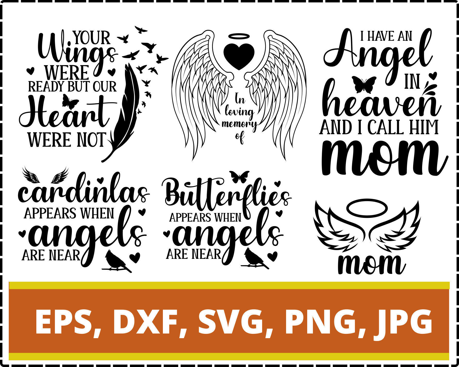 Memorial Svg Bundle, Bereavement Svg, Memorial Quotes Svg, Sympathy Svg ...
