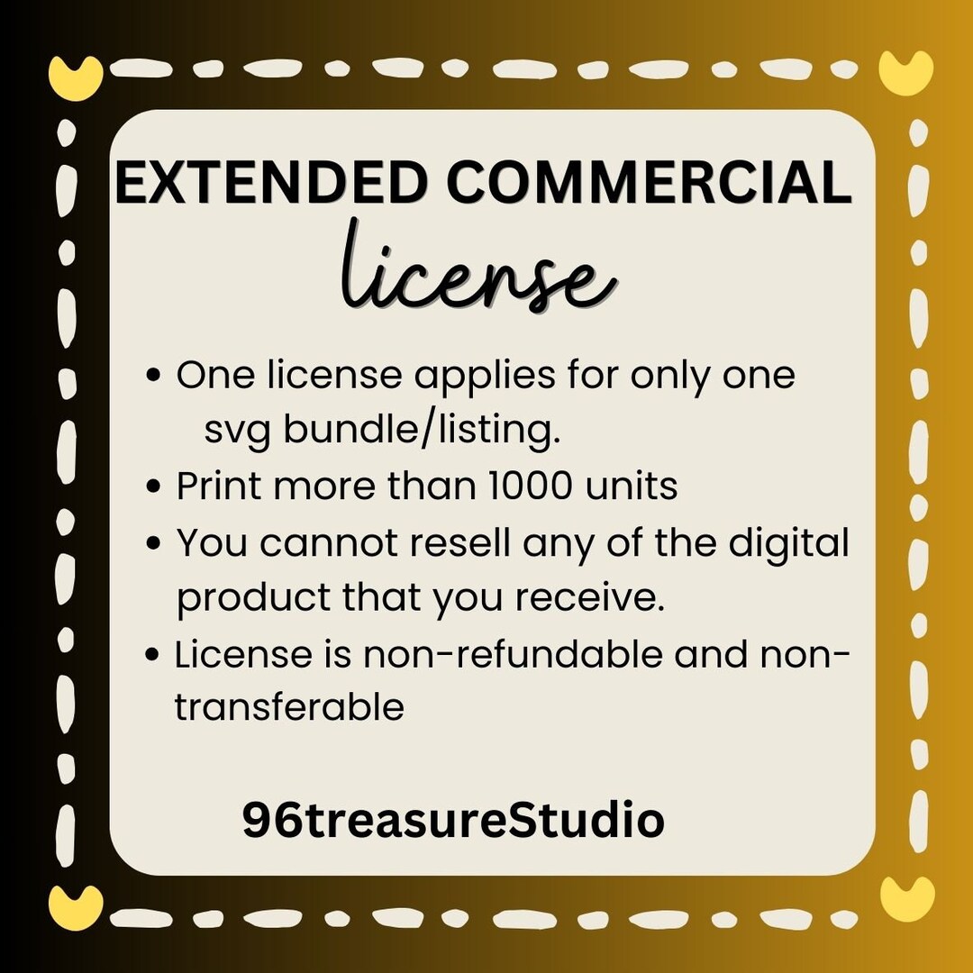 Commercial License for ALL Designs, Commercial Use SVG PNG, Unlimited ...