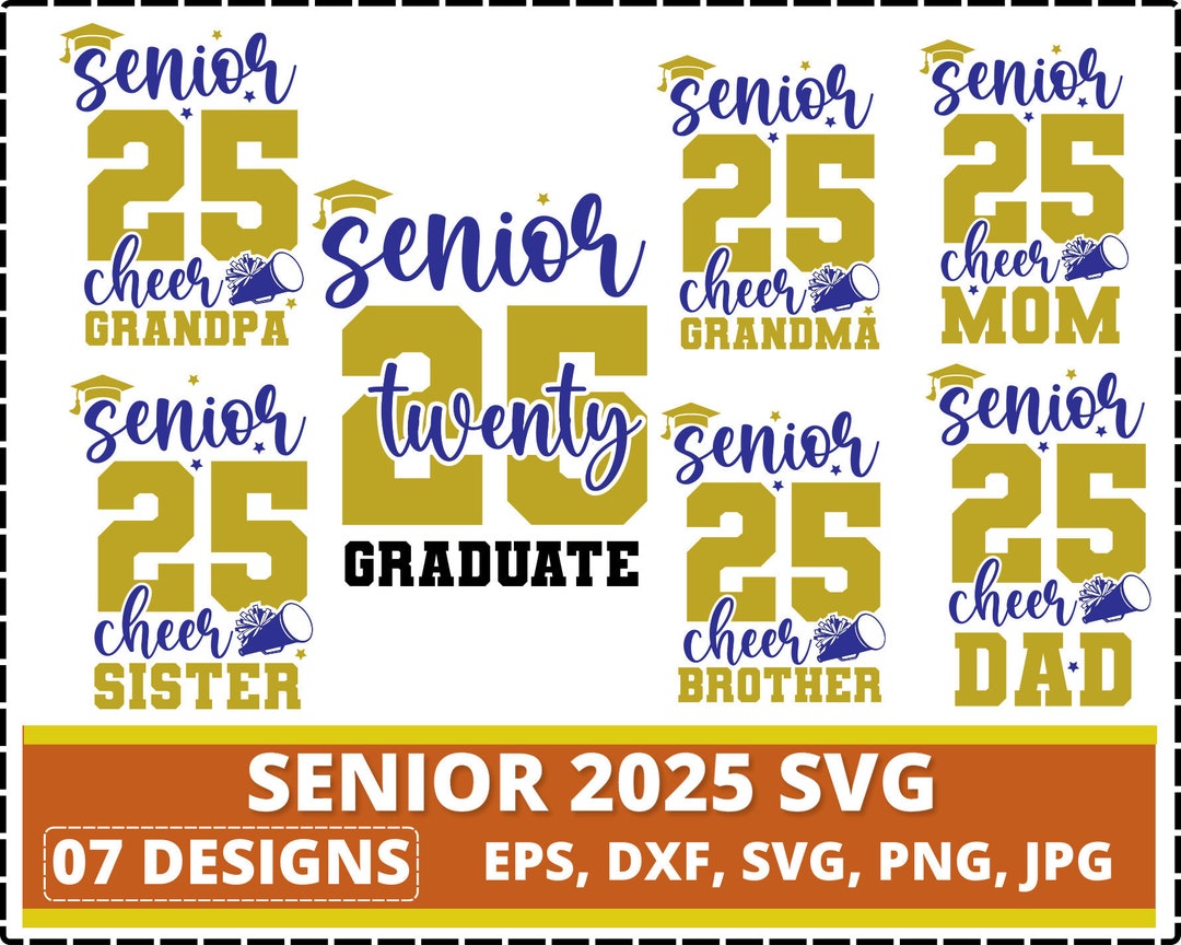 Senior 2025 SVG Bundle, Senior 2025 SVG, Graduation Svg Bundle, Senior ...