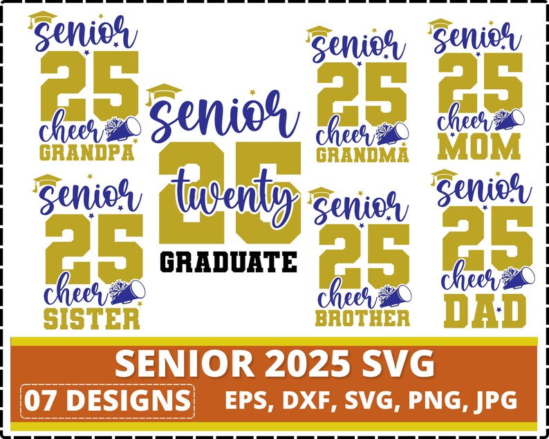 Senior 2025 SVG Bundle, Senior 2025 SVG, Graduation Svg Bundle, Senior ...
