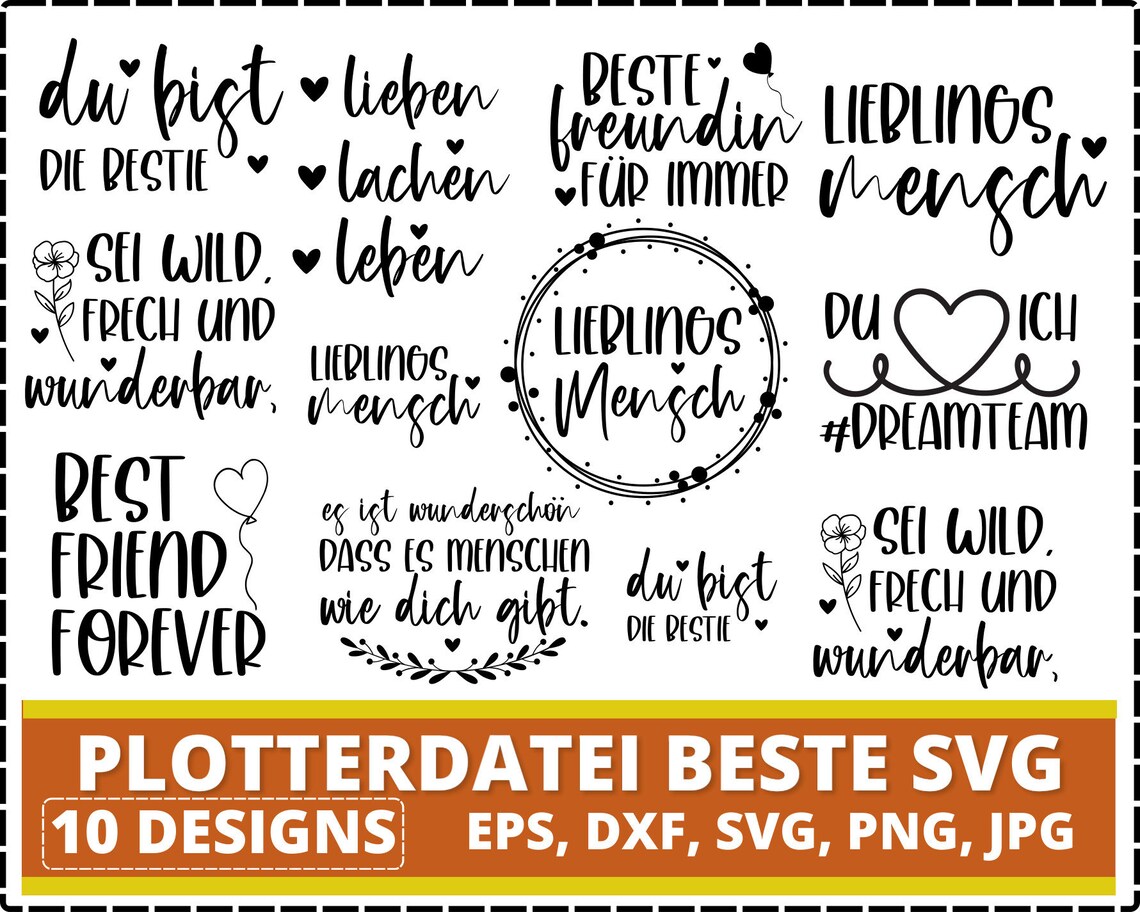 Plotterdatei Beste Freundin Svg,best Friends SVG Bundle, Friendship Svg ...