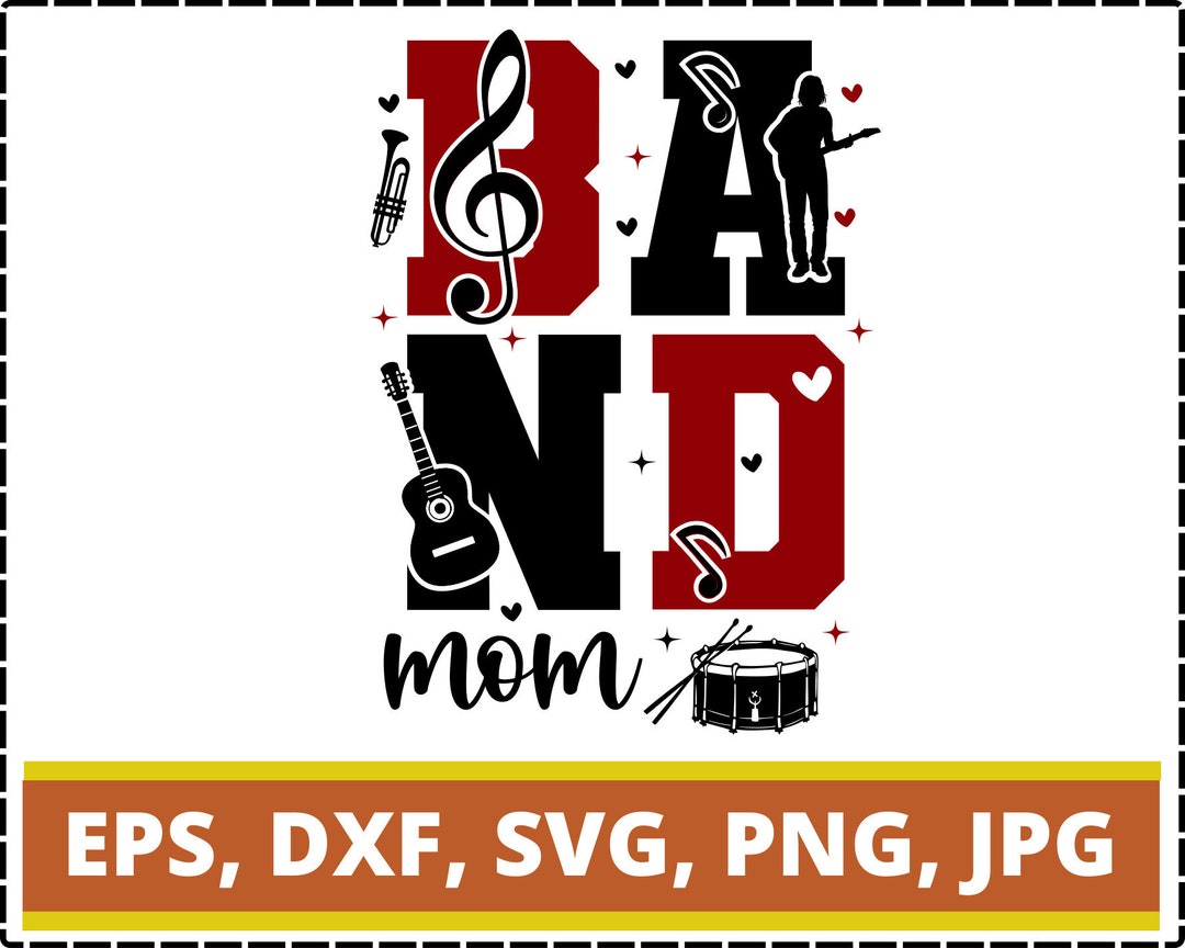 Band Mom Svg, Band Mom Png, Iron on Band, Marching Band Mom Shirt Cut ...