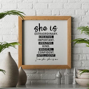 She is SVG Bundle, I Am She She is Me SVG, Inspirational Woman Quotes ...