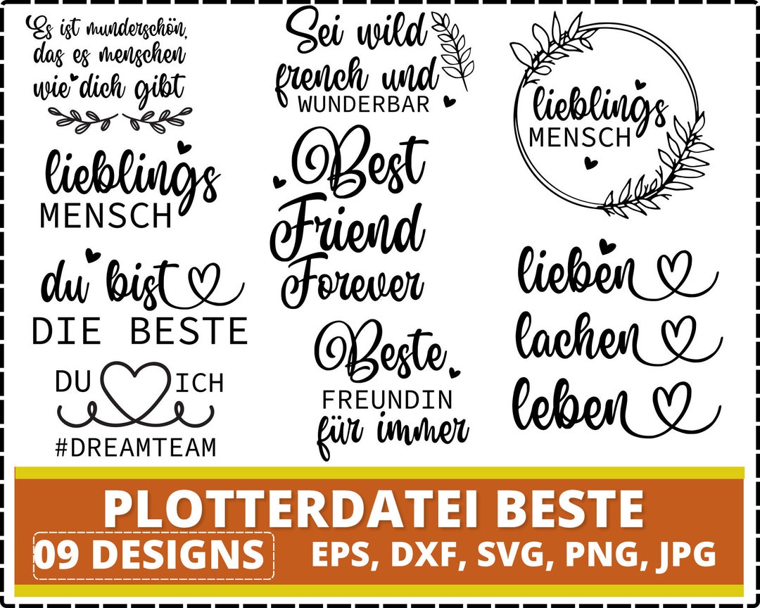 Plotterdatei Beste Freundin Svg,best Friends SVG Bundle, Friendship SVG ...