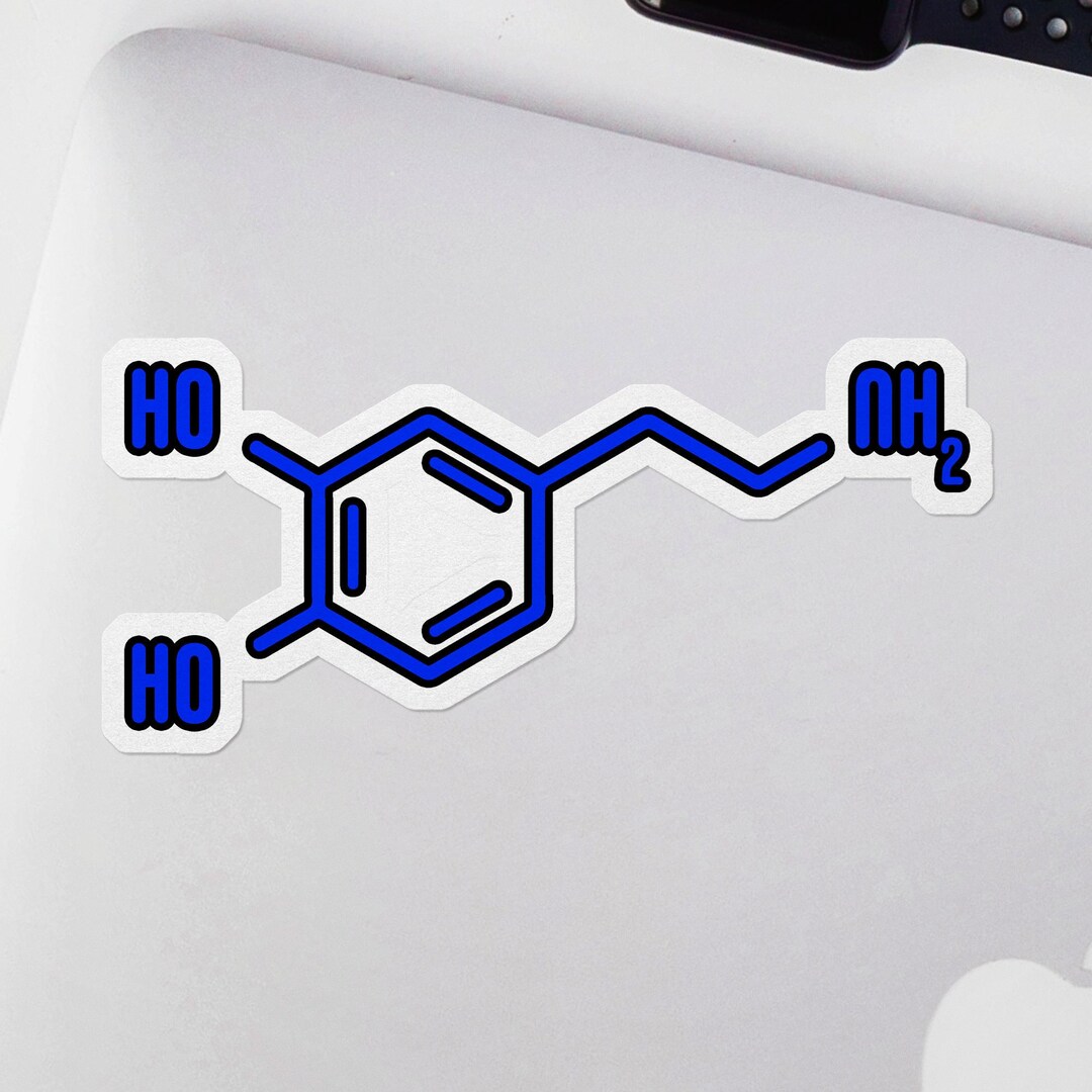 Dopamine Molecule Glossy Vinyl Die-cut Sticker - Etsy