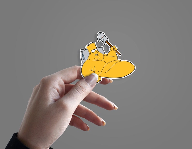 Simpsons Sticker Bart Rag on a Stick Vinyl Die-cut Sticker - Etsy