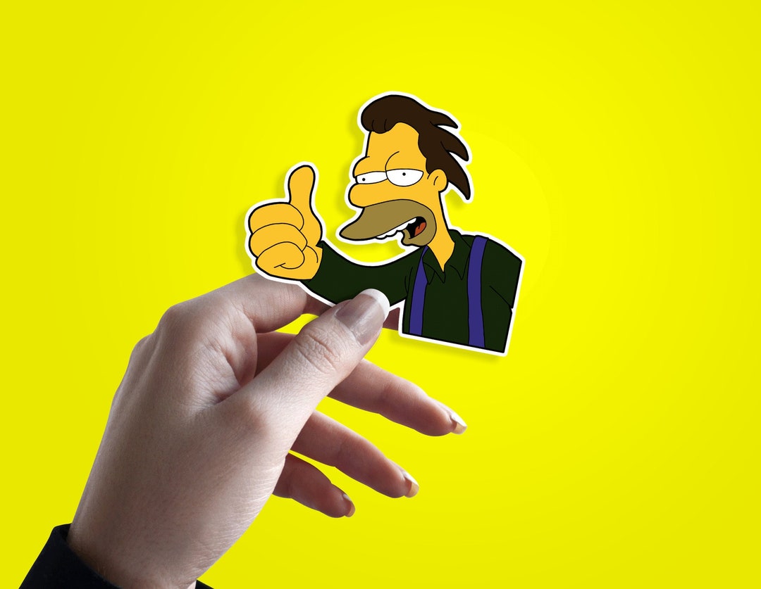 Simpsons Sticker Lenny Thumbs up Glossy Vinyl Die-cut Decal - Etsy