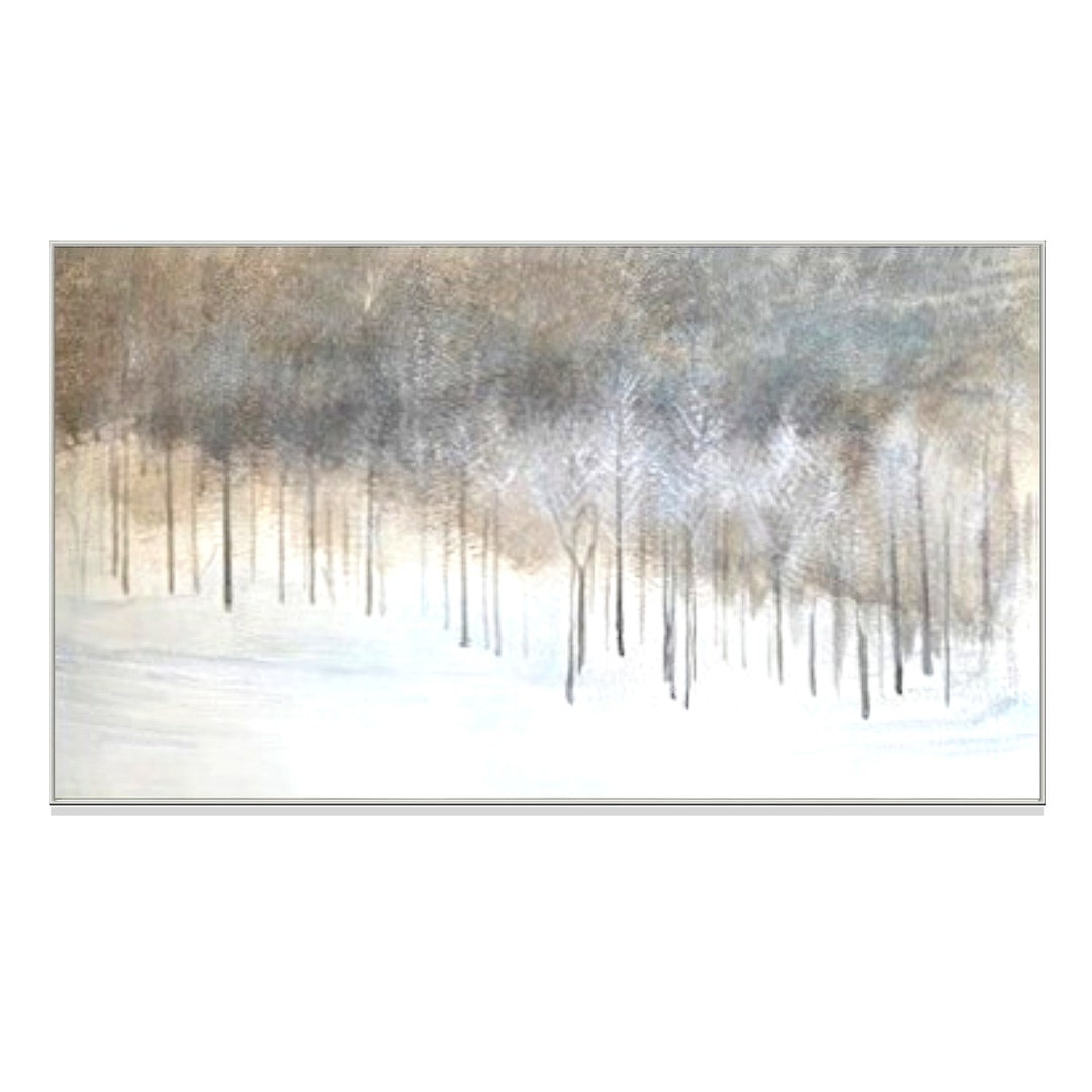 Misty Forest Sponge Acrylic Original Painting - Etsy