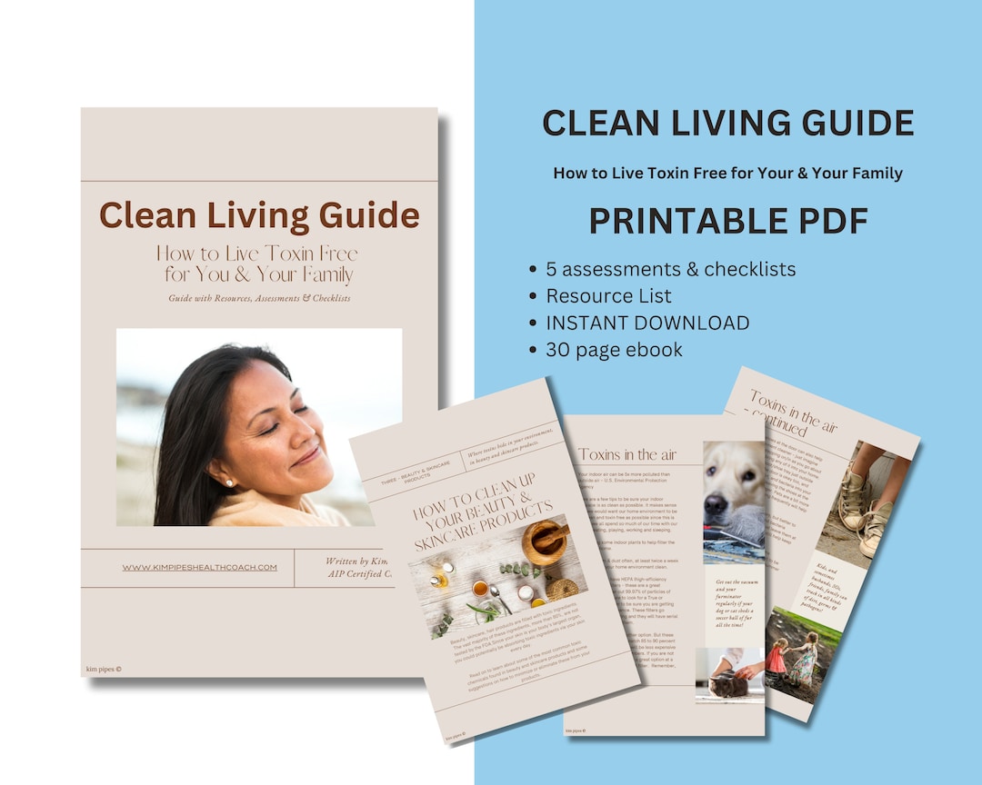 Clean Living Guide, Clean Beauty Guide, Healthy Lifestyle Guide - Etsy