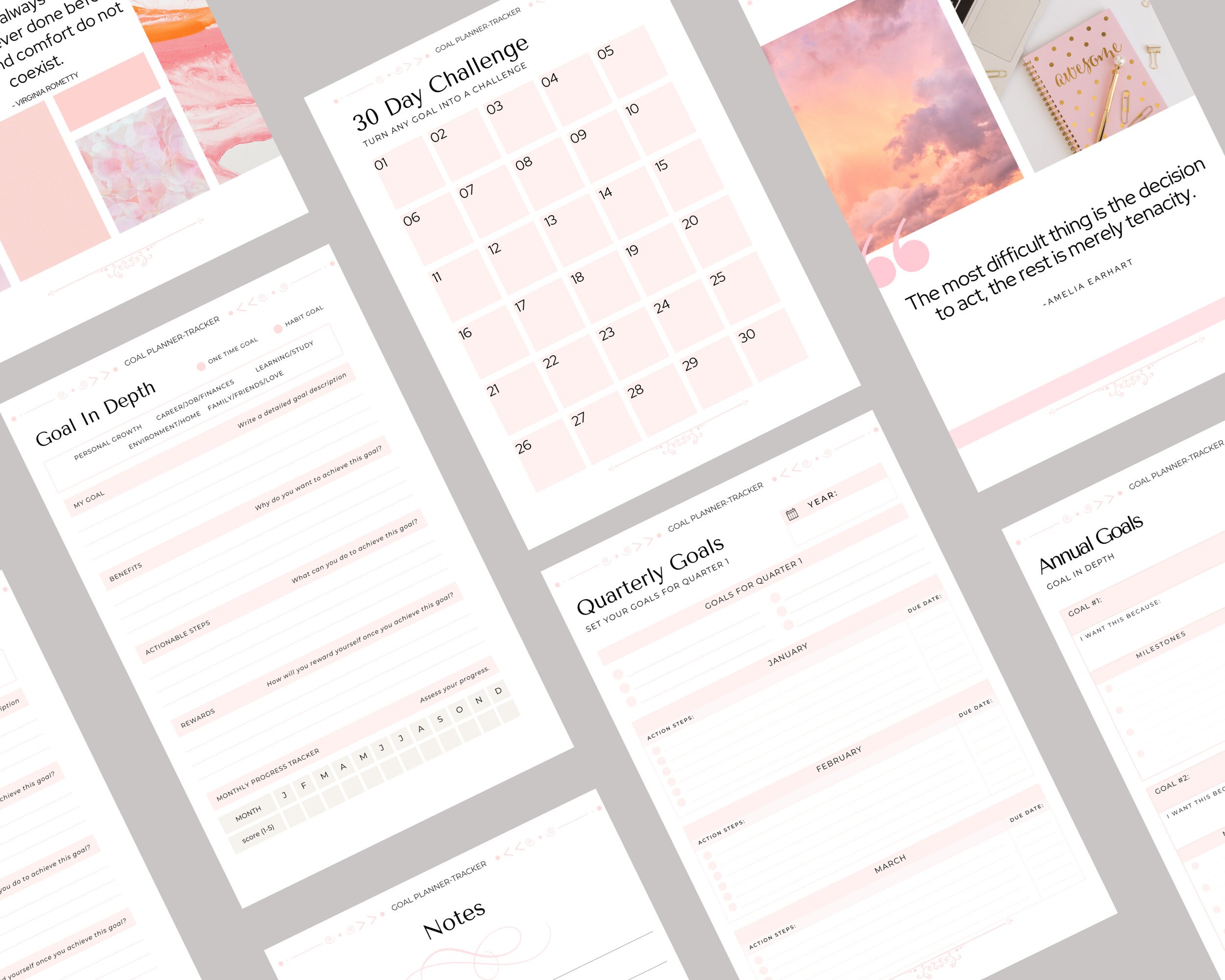 Printable Goal Planner, Goals Journal, Daily Weekly Monthly Planner - Etsy