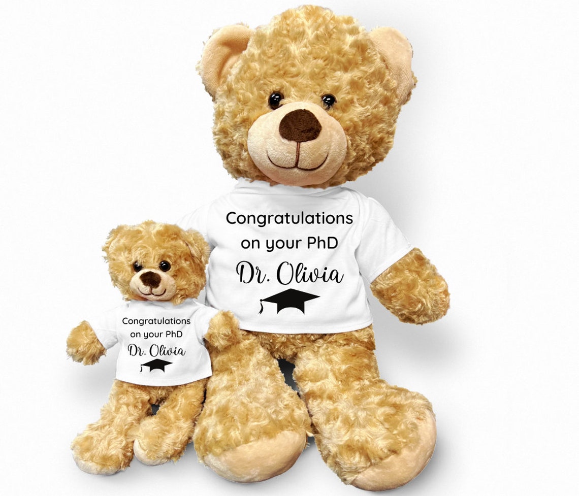 Personalized Phd Gift Teddy Bear College Grad Gift Graduation Gift ...