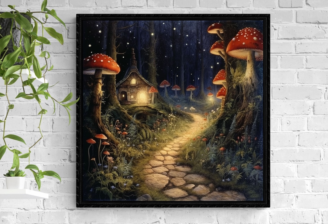 Enchanted Forest Printable Wall Art Magical Cottagecore Art Fairycore ...