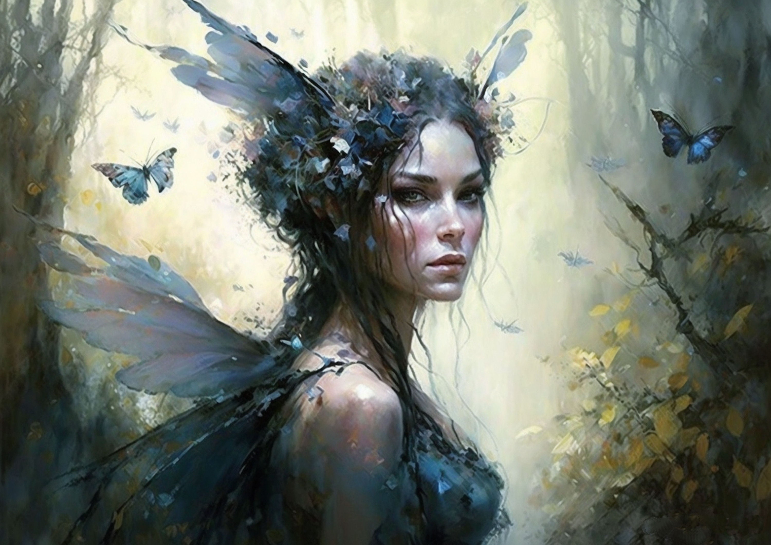 Wild Fairy Printable Fairycore Wall Art Cottagecore Fairy - Etsy