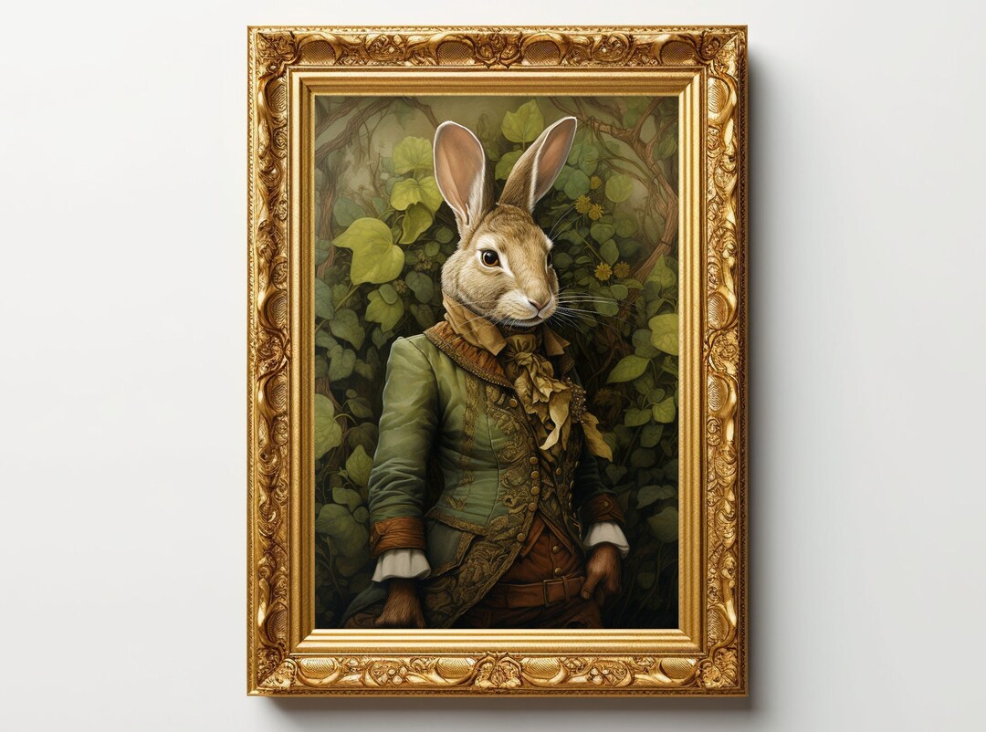 Enchanted Wood Magical Creature Portrait Rabbit Wall Art Printable ...