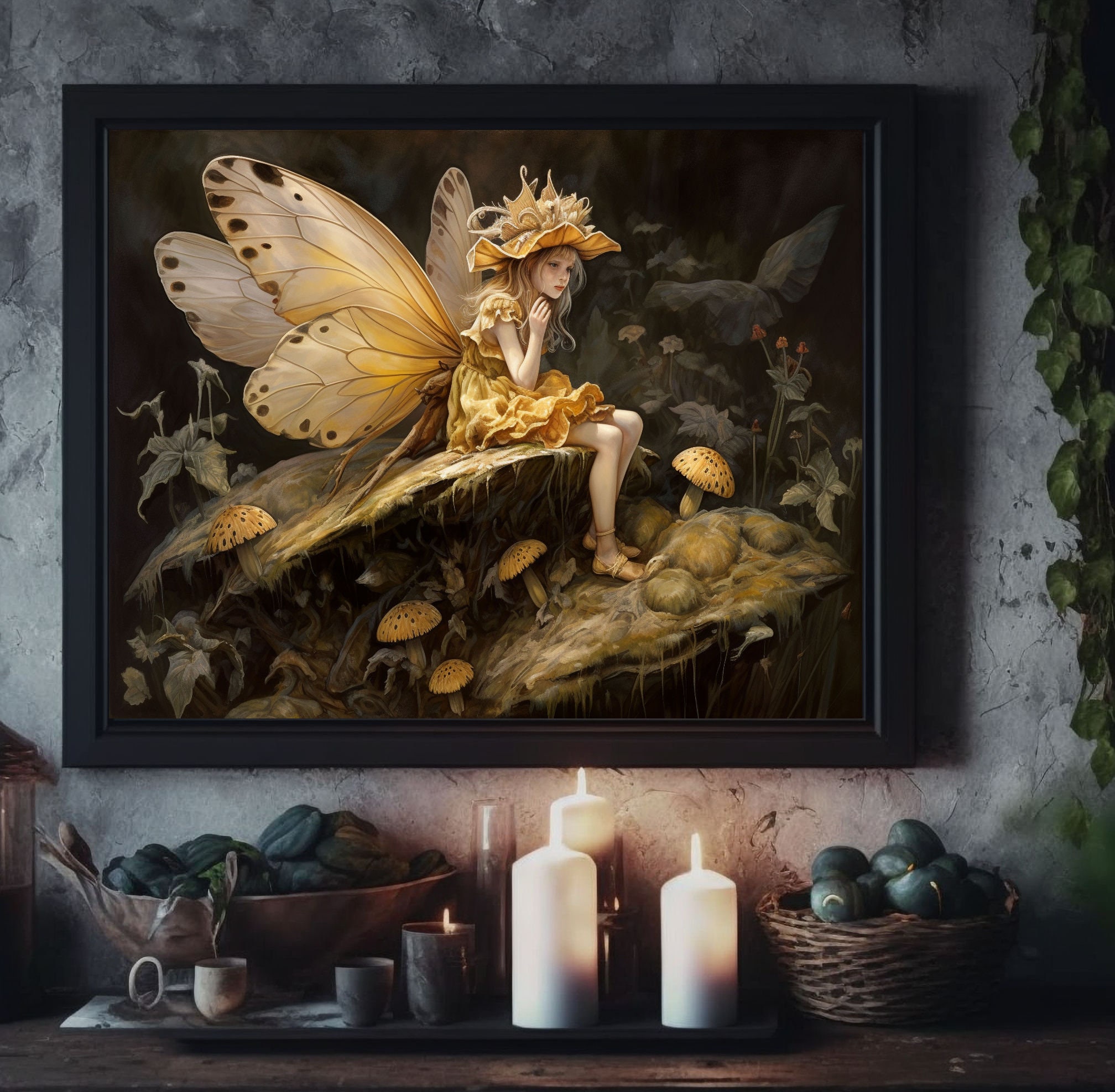 Fairy Printable Wall Art Vintage Style Fairycore Cottagecore - Etsy