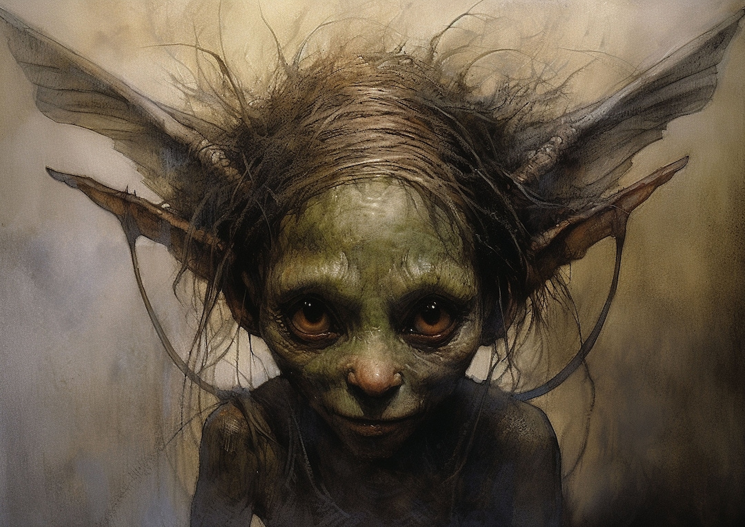 Printable Halloween Weird Goblin Wall Art. Goblincore Spooky Season ...