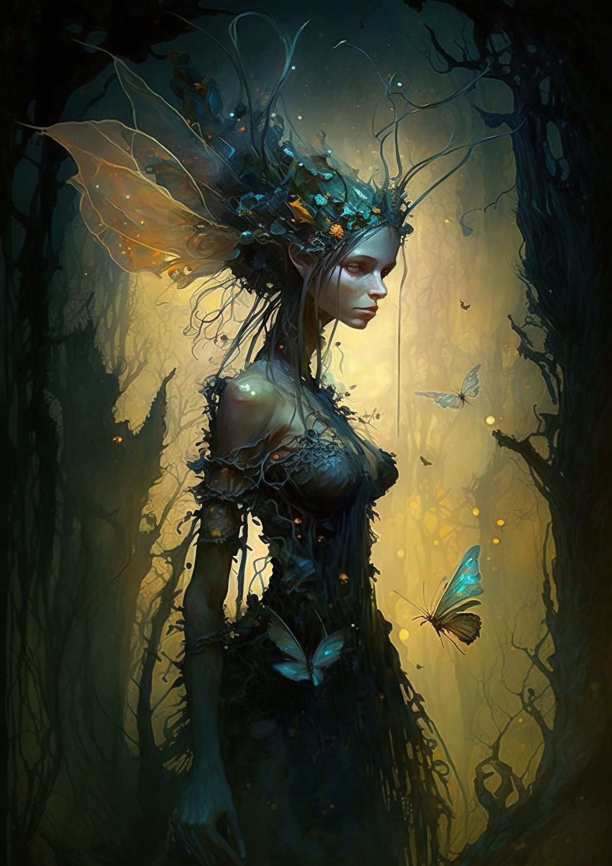 Wild Fairy Printable Fairycore Wall Art Cottagecore Fairy Gifts Magical ...