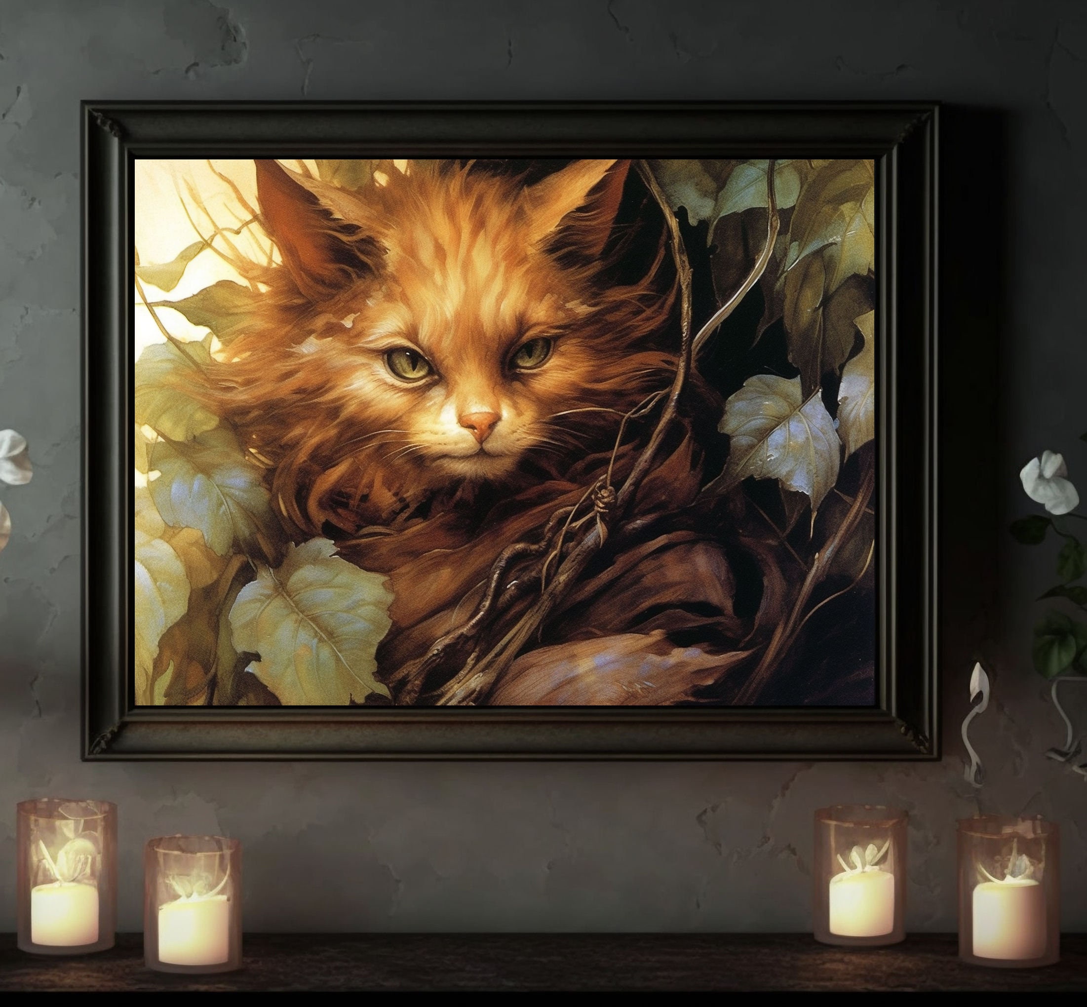 Magical Cat Art Print Digital Download. Cat Gifts for Cat - Etsy